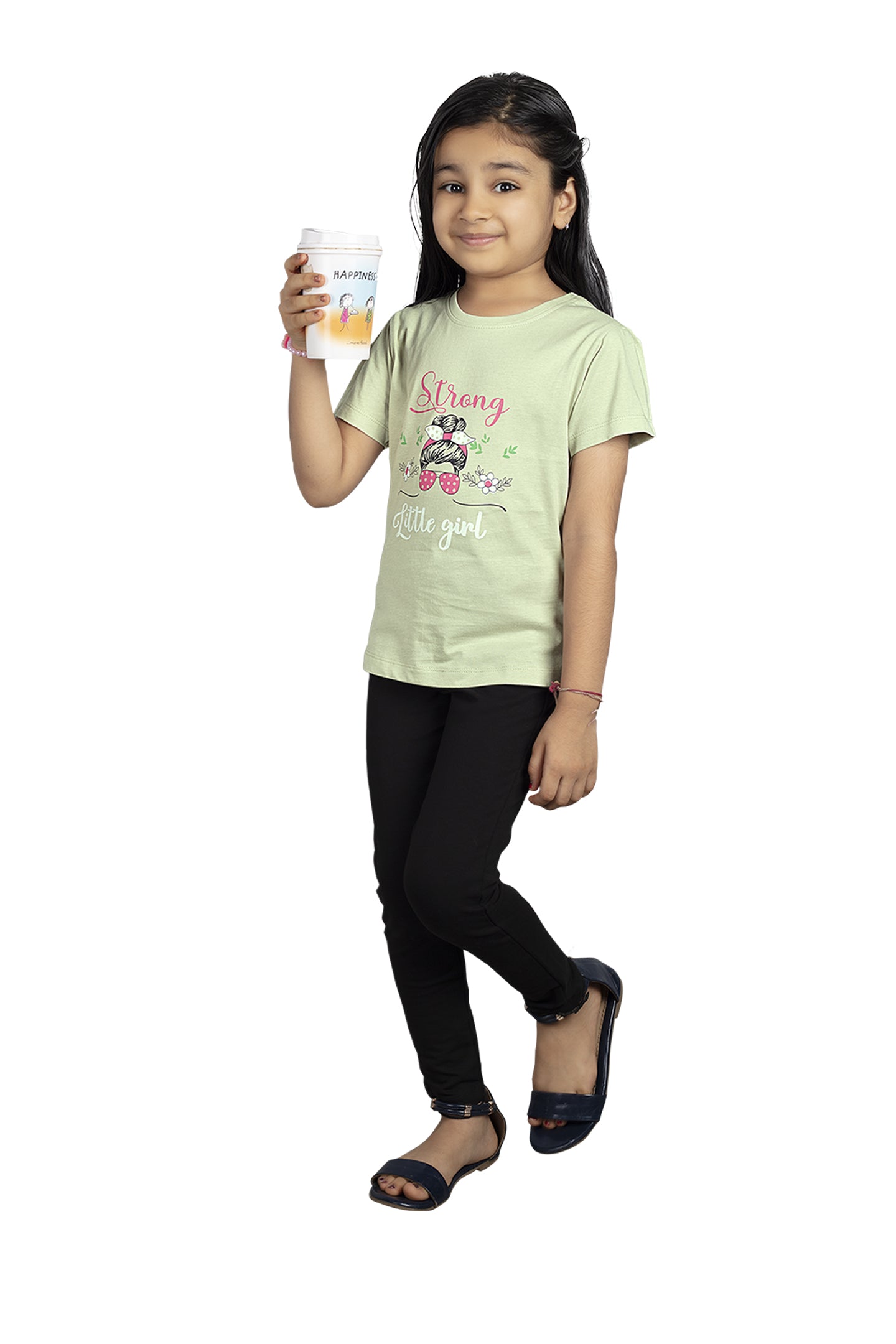 Girls Round Neck Half Sleeve Tees - Jessy – selvas-kids-wears